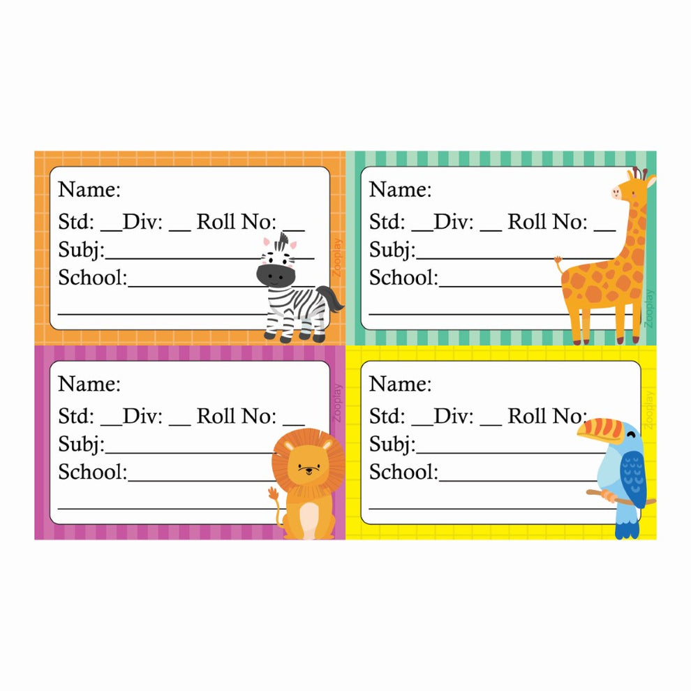 Kids Book Labels - Jungle Animals – Zooplay India